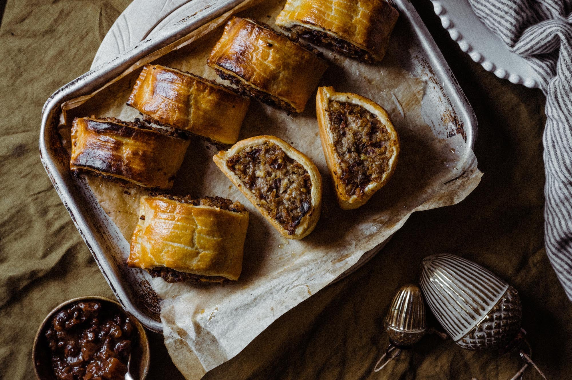 Boozy Prune, Apple & Chestnut Sausage Rolls Recipe | Pipers Farm