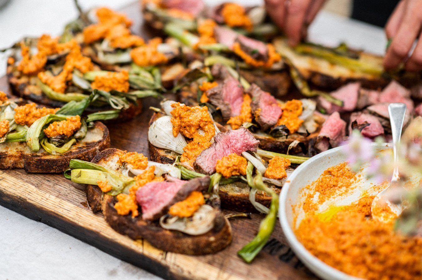 Rump Tail with Romesco Sauce, by Genevieve Taylor | Pipers Farm