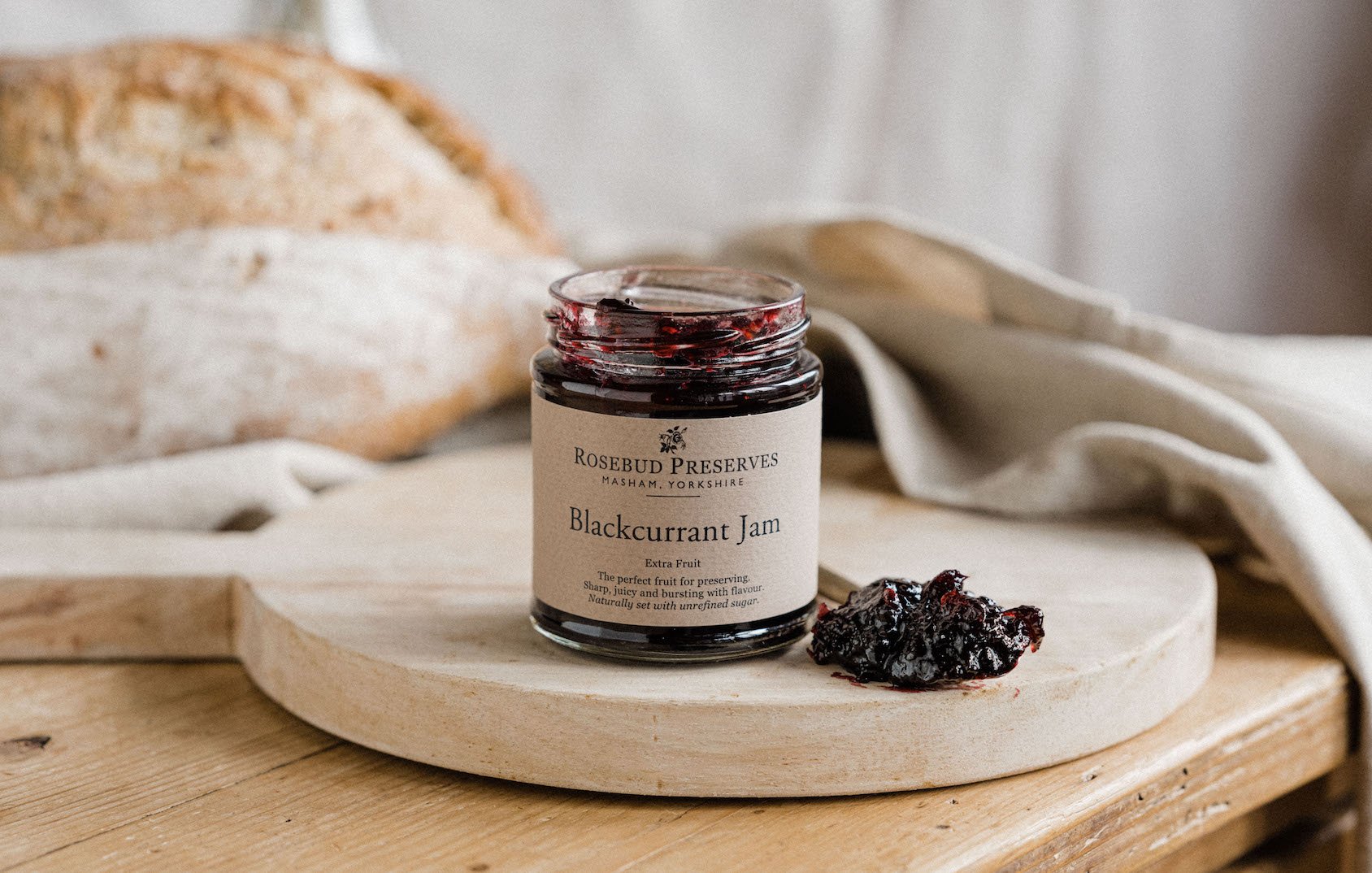 Blackcurrant Jam | Rosebud Preserves | Pipers Farm