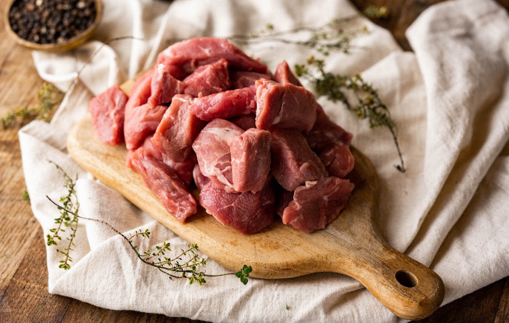 Diced Pork | Native Breed Pork | Pipers Farm