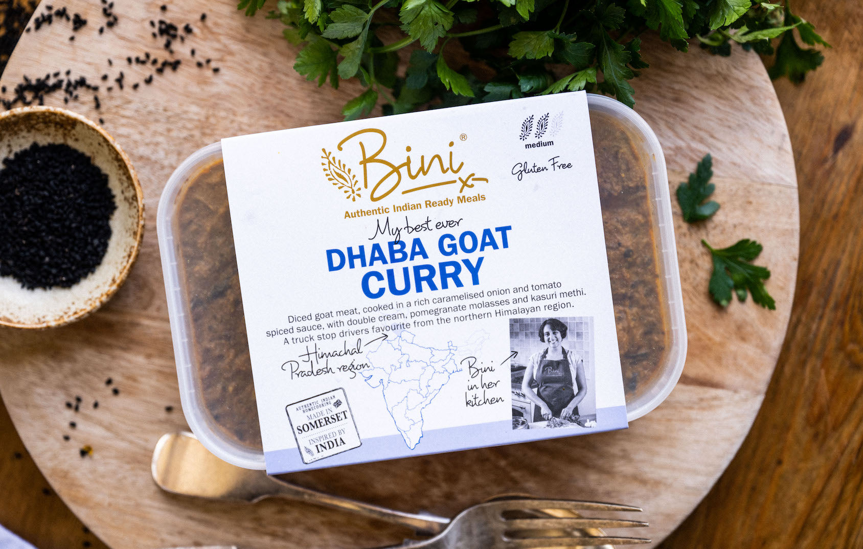 Bini's Goat Dhaba Curry Ready Meal | Pipers Farm